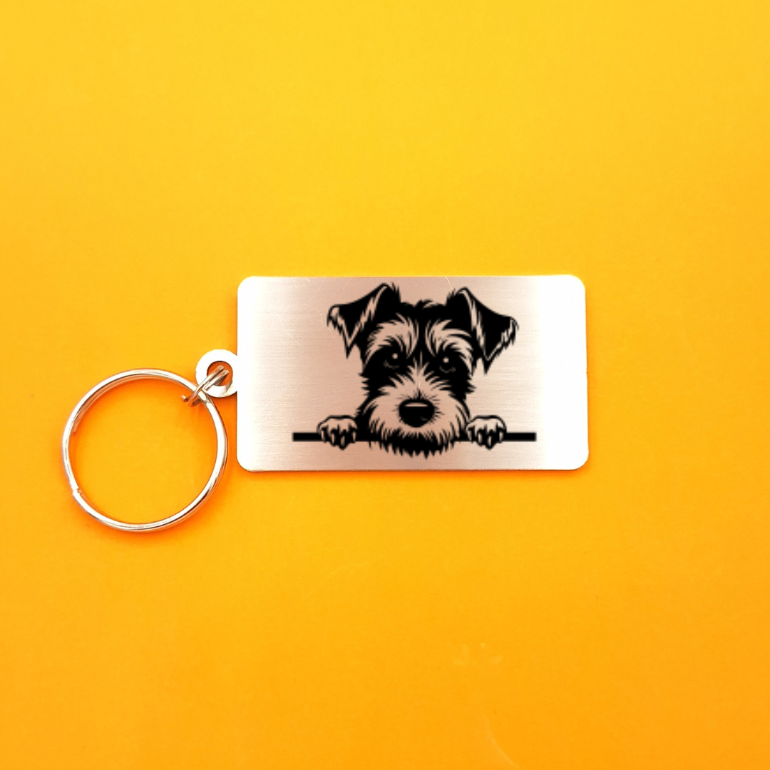 Peeking Dogs - stainless steel keyring – Pet Park - Lead Hangers & Pet ...